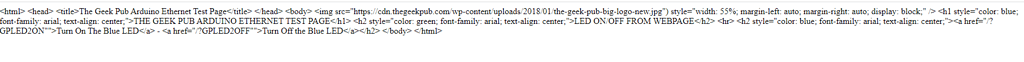 Why doesn't the HTML source apply? - Programming - Arduino Forum