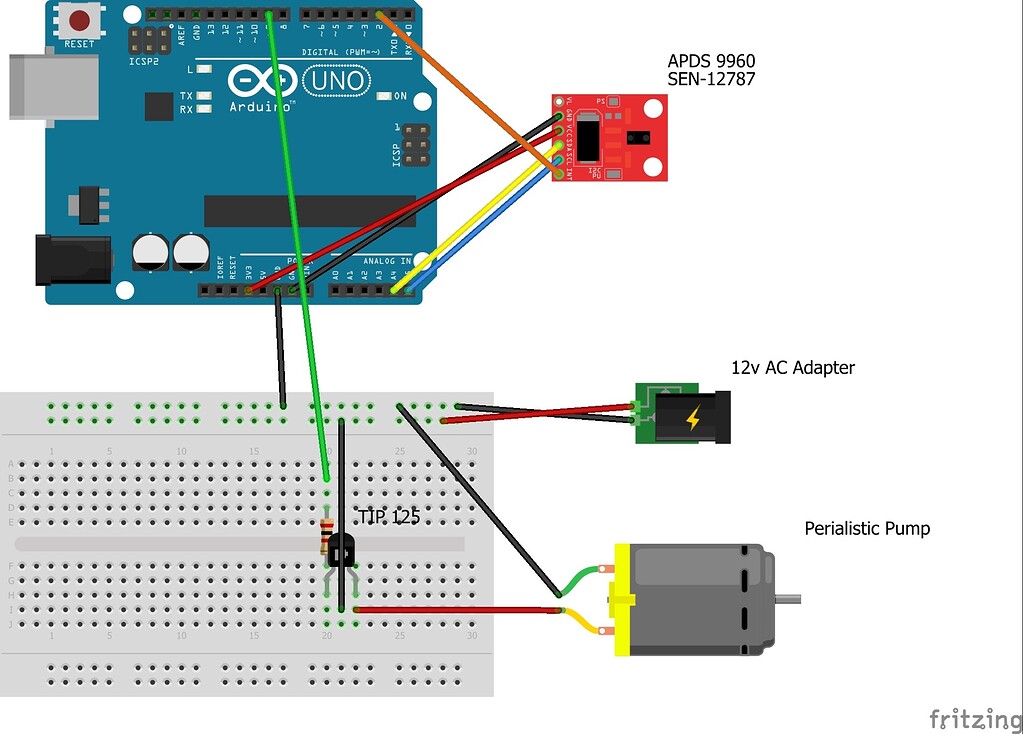 Proximity Sensor + Pump Project - code responds to input, but is not outputting - General ...
