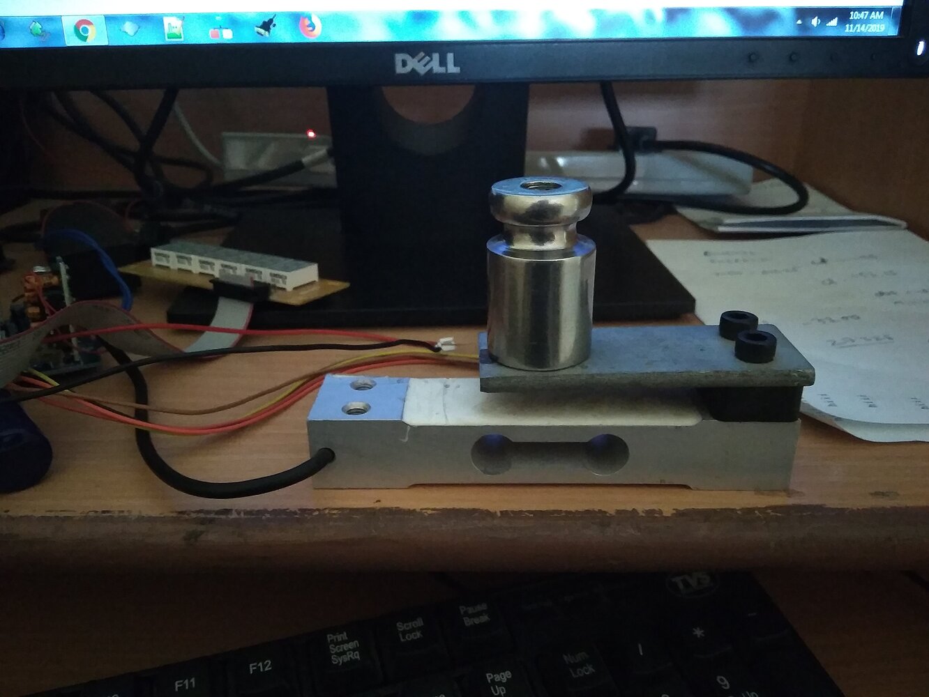Arduino UNO + straight bar Load Cell (40 KG) + HX710B IC based Weighing scale - Programming ...