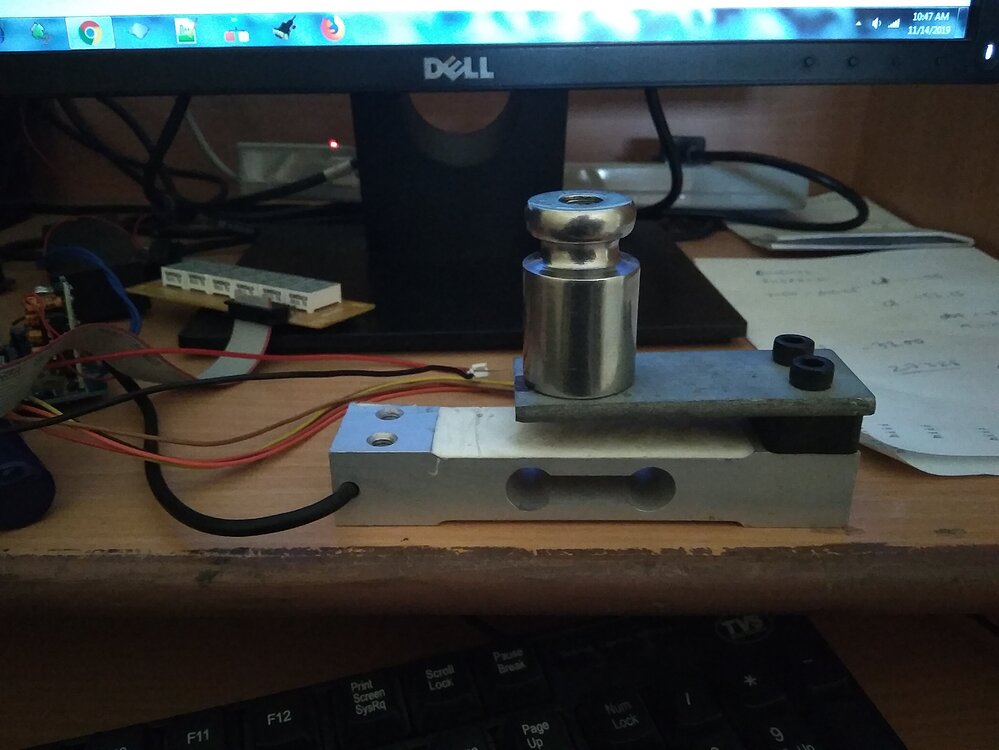 Arduino UNO + straight bar Load Cell (40 KG) + HX710B IC based Weighing ...