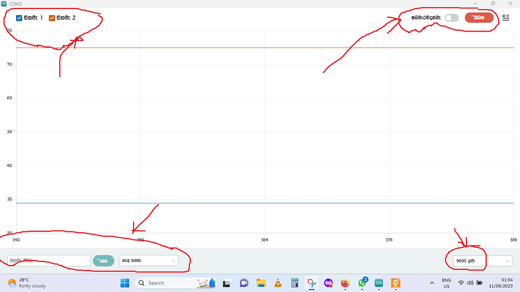 Serial plotter interface in different language (not in english) - IDE 2 ...