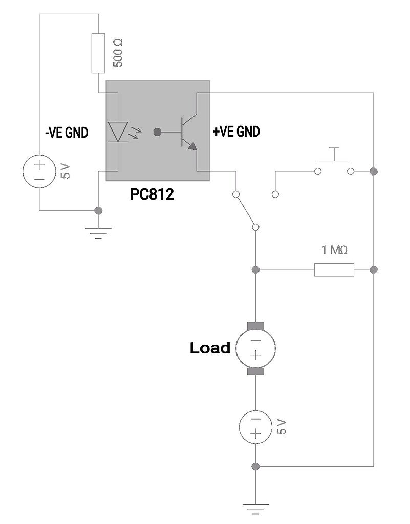 Correct optocoupler output emitter configuration +ve ground circuit ...