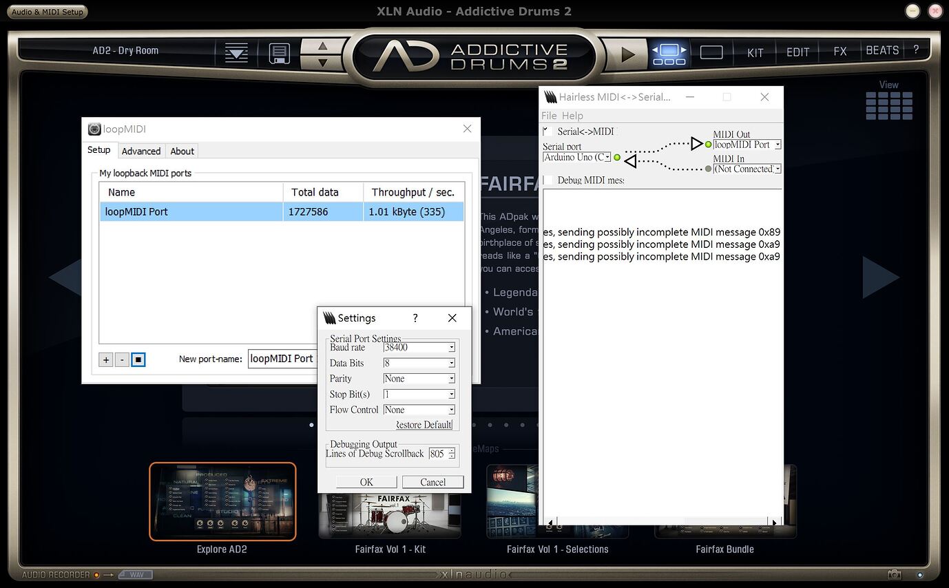 Hairless MIDI serial error occupying - Audio - Arduino Forum