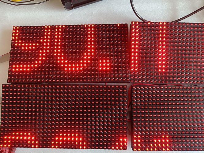 Connecting 2 p10 led board of size 16x32 vertically which makes 32x32 - Programming - Arduino Forum