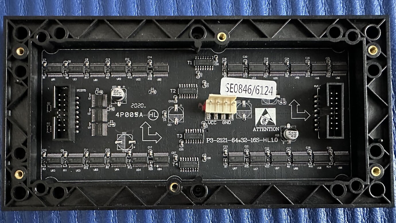 LED Matrix Panel 64x32 is flickering / flashing (with NodeMCU) - LEDs and Multiplexing - Arduino ...