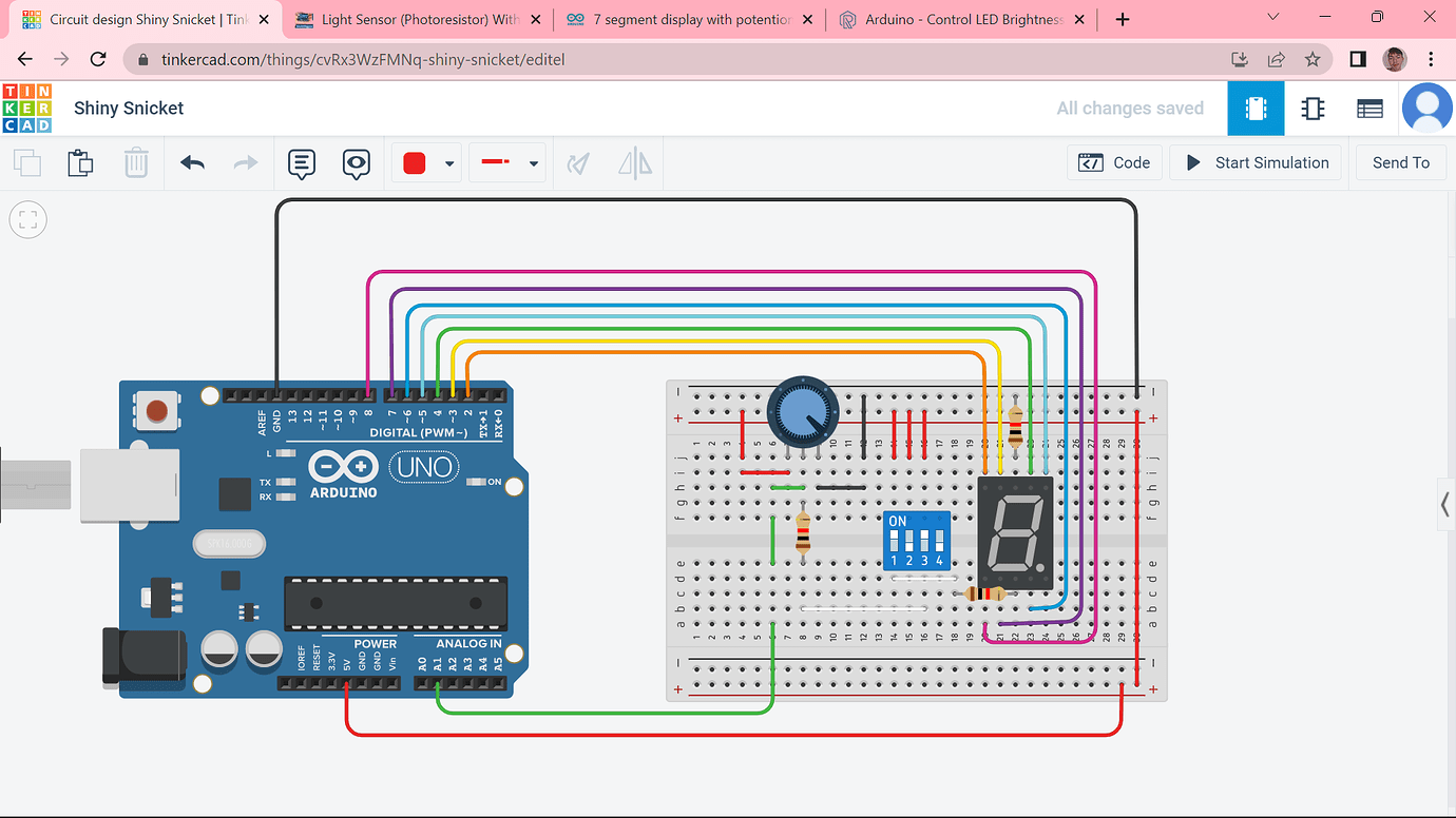 Potentiometer And 7 Segment Programming Arduino Forum 