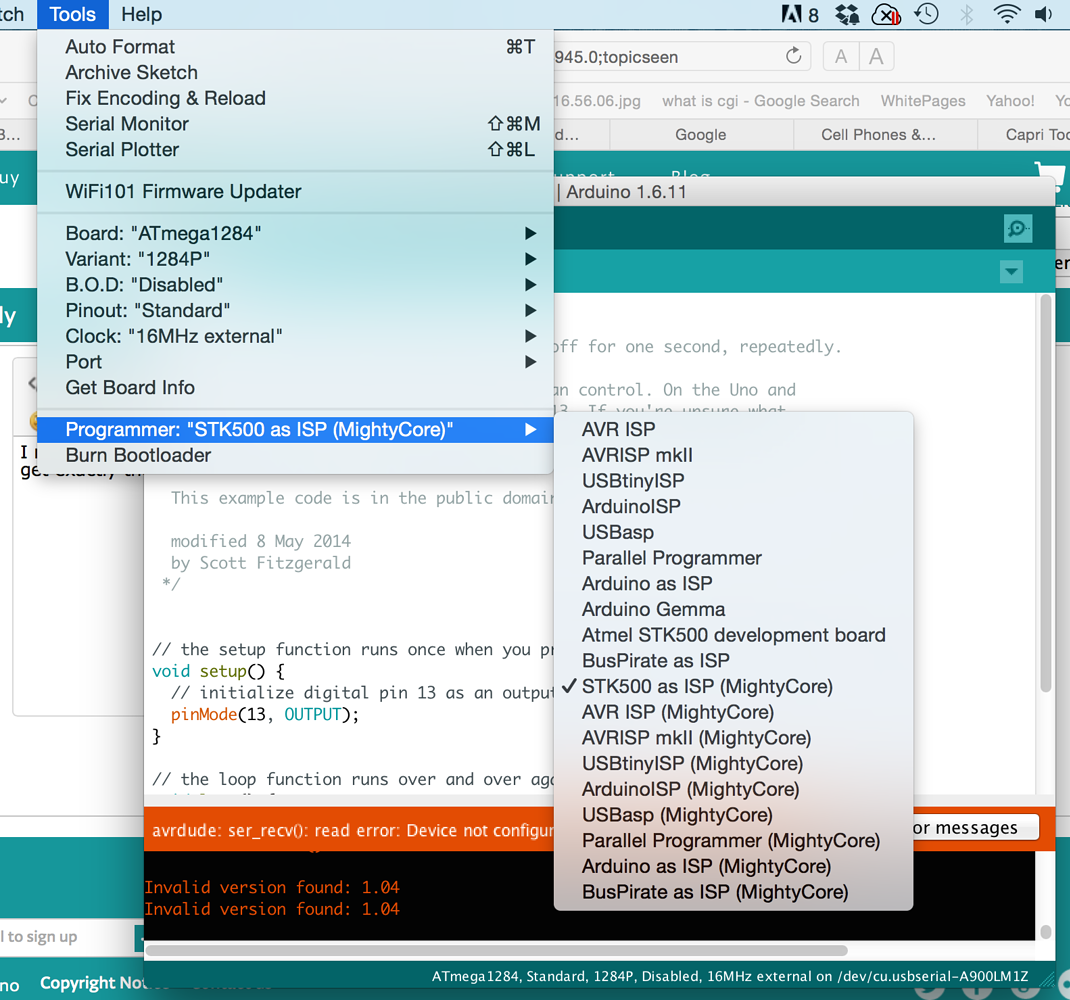 Setting up a 1284p - 3rd Party Boards - Arduino Forum