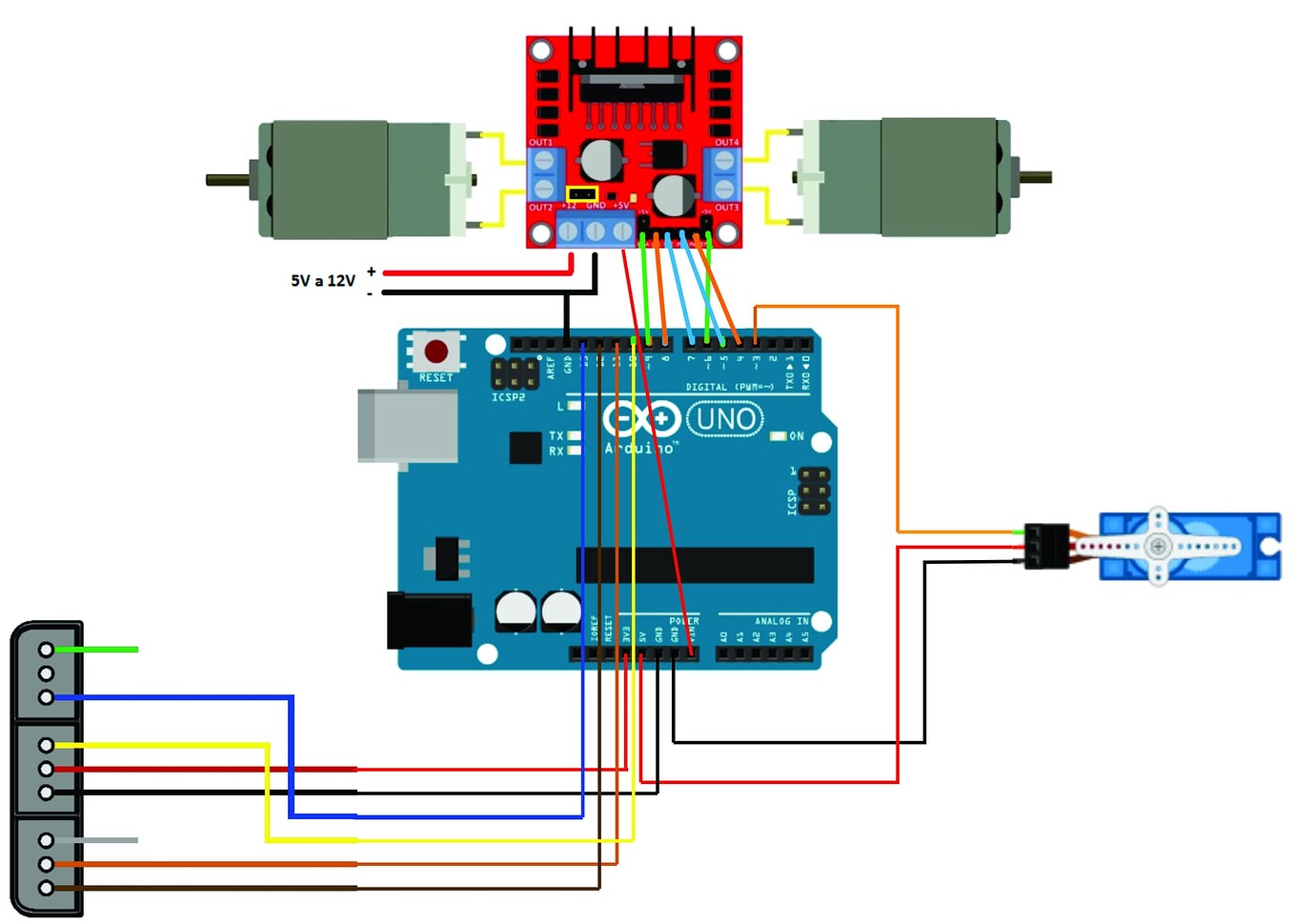 Servomotor desconecta la tarjeta arduino al activarse - Software - Arduino Forum