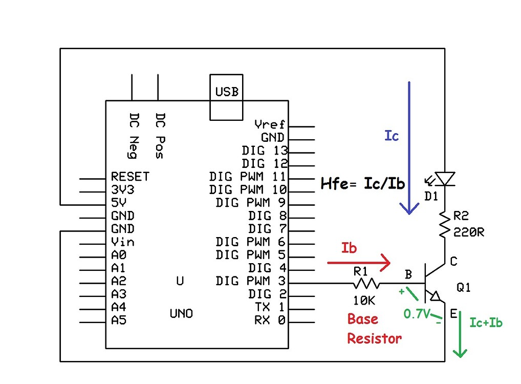 Transistors voltage to the Base pin - How do I know which resistor I ...