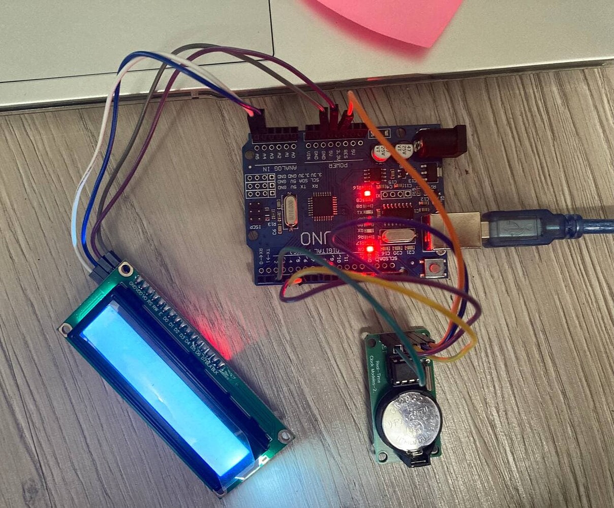 Add I2C LCD Display to my Digital Clock Using a DS1302 Project ...