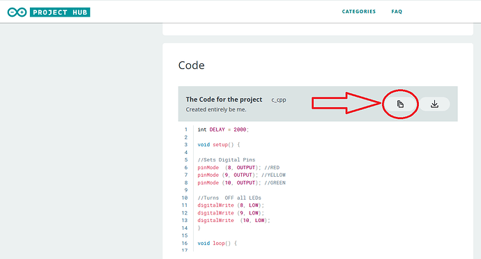 Pre written code for simple traffic light won't verify or download - Programming - Arduino Forum