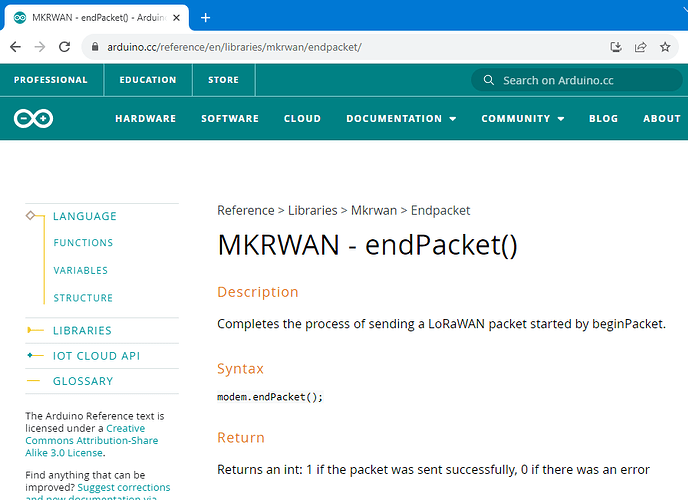 Sending "unconfirmed data up" with LoraWAN - General Guidance - Arduino Forum