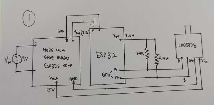 How to connect 24 volt powered LPD3806 Incremental Encoder to ESP32 ...