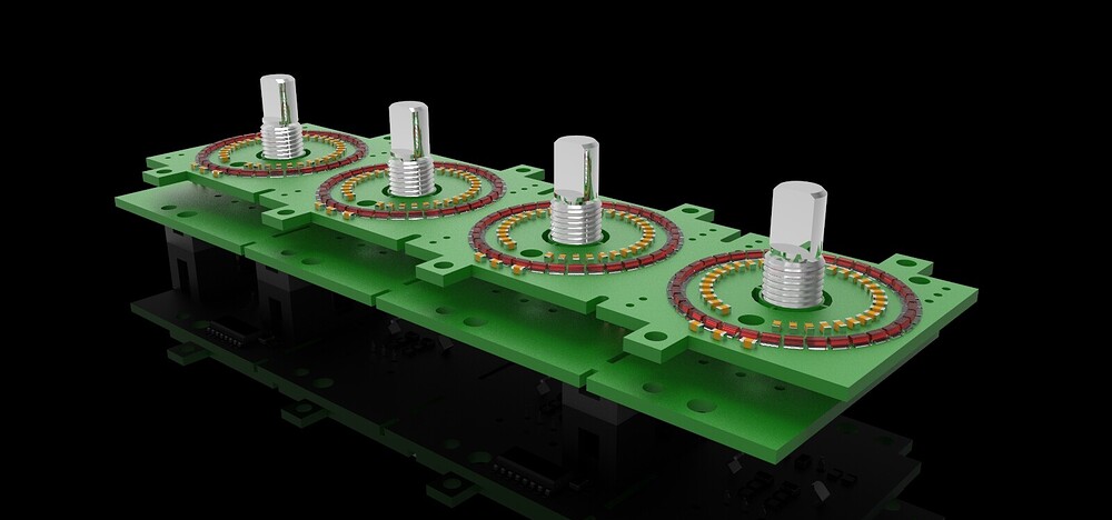 4x1 breakable WS2812c RGB LED-Ring/Rotary-Encoder PCB - Products and Services - Arduino Forum