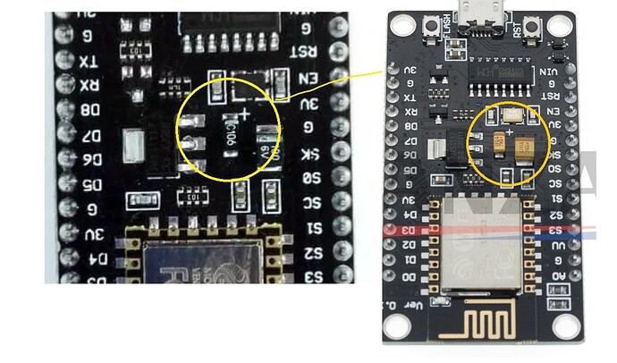 I blew up a thing called C106 In my esp8266 - General Electronics - Arduino Forum