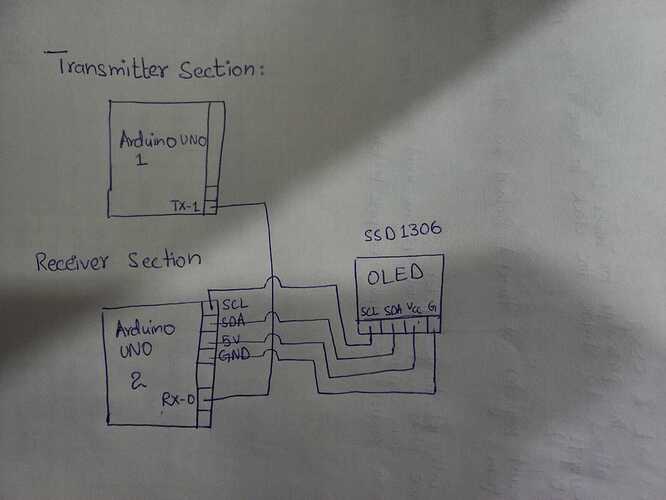 Problem with OLED Display Voltages (String Command) using transmitter and Receiver - Programming ...