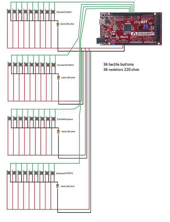 36 pulsanti tattili tutti insieme!? - Hardware - Arduino Forum