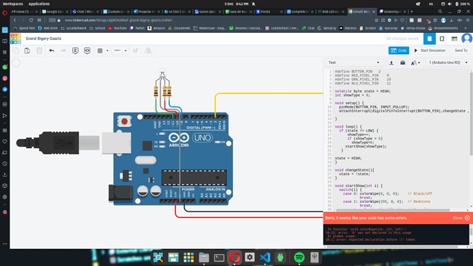 RGB LED color with button - Programming - Arduino Forum