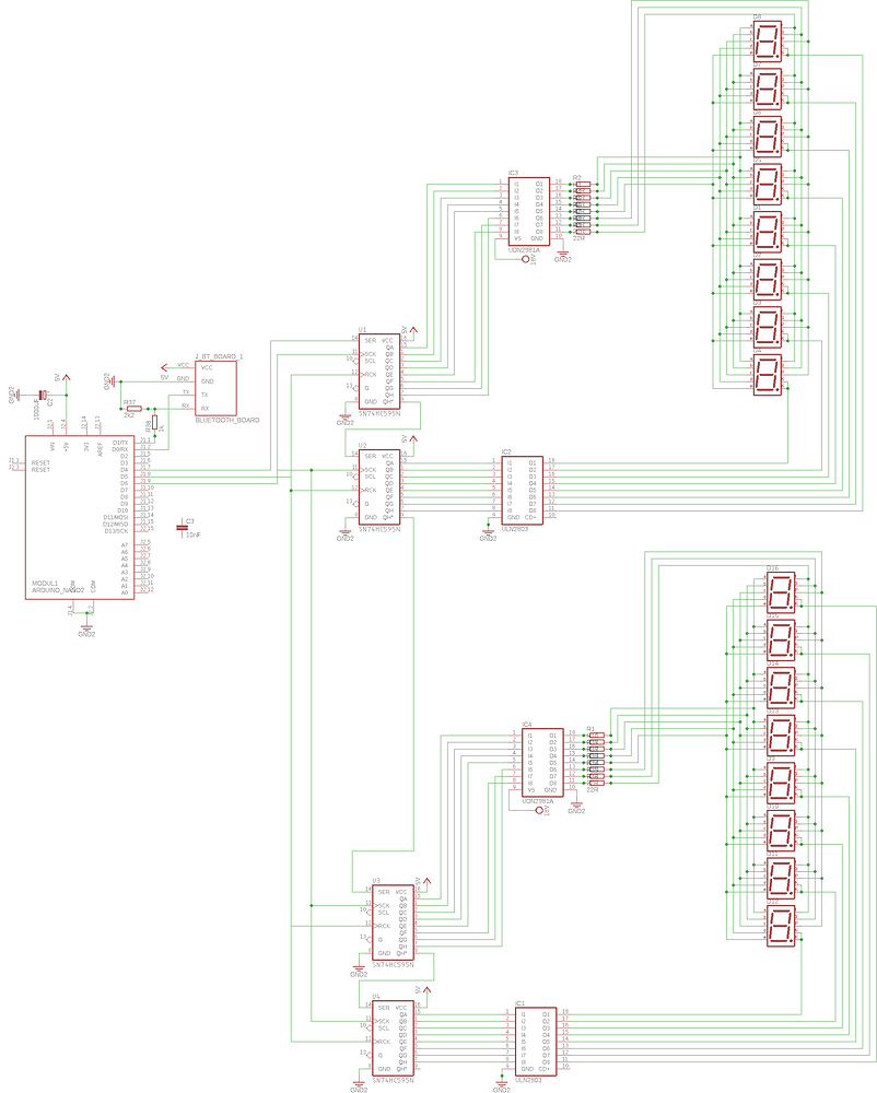 MAX7219 High Voltage 7 LEDs in Series - LEDs and Multiplexing - Arduino ...