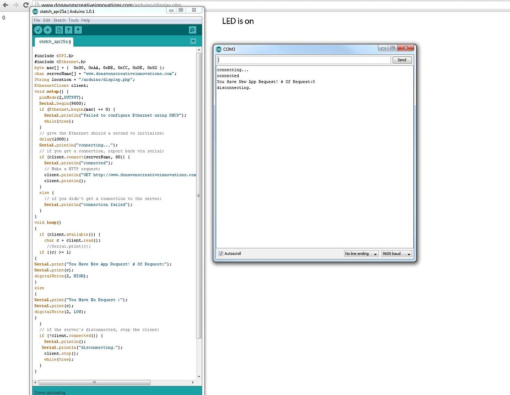 LED will not turn on and off with Ethernet shild - Networking, Protocols, and Devices - Arduino ...