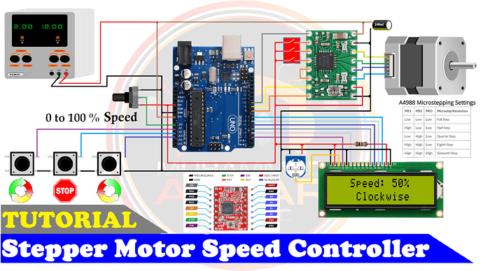 Adjusting speed of stepper motor with potentiometer - General Guidance ...