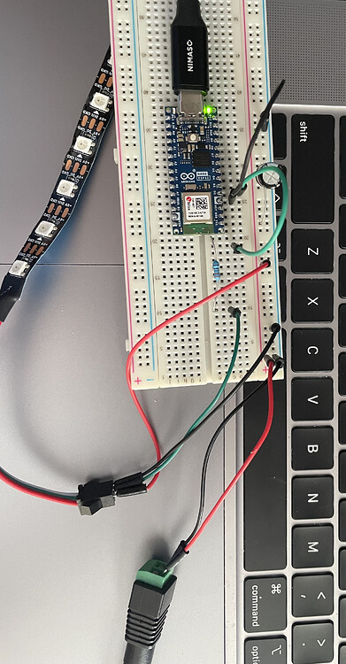 Arduino Nano esp32 with WS2812B LEDs - LEDs and Multiplexing - Arduino Forum