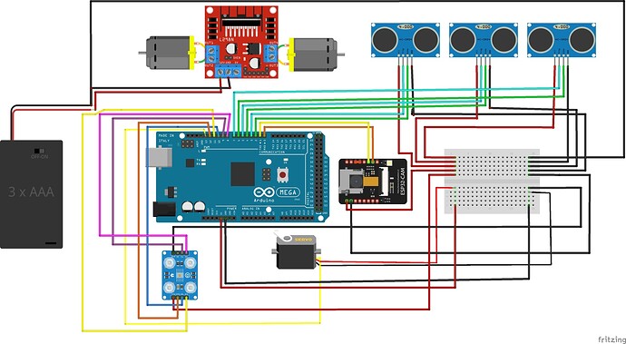 How do I connect the L298n bridge when most of the pins are taken ...