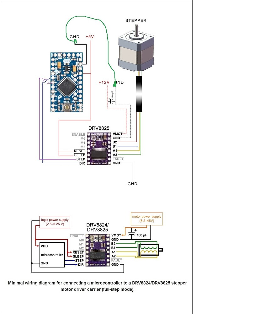 DRV8825 & NEMA17 motor help - General Guidance - Arduino Forum