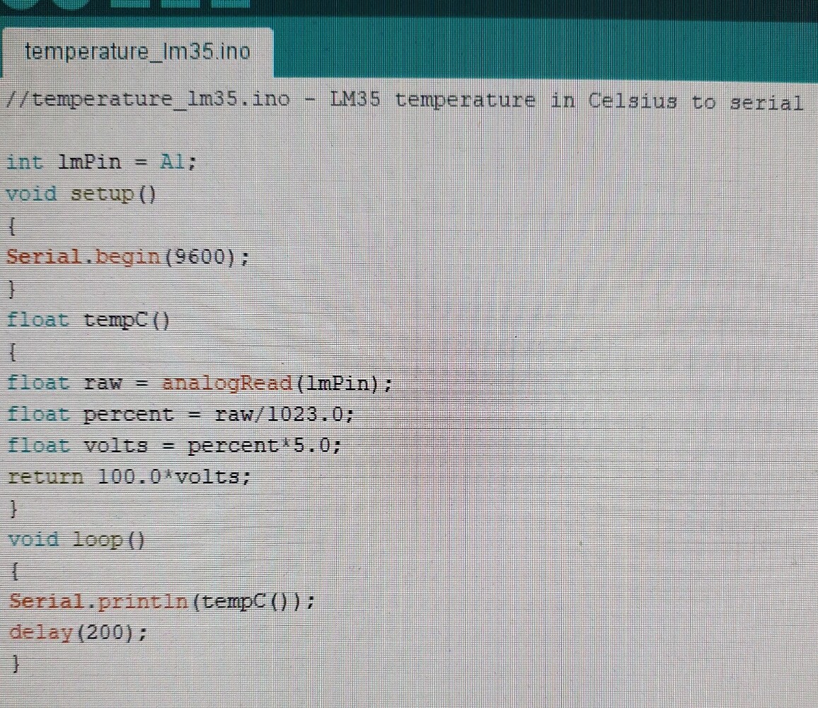 LM35DZ analogue temp sensor issues - Sensors - Arduino Forum