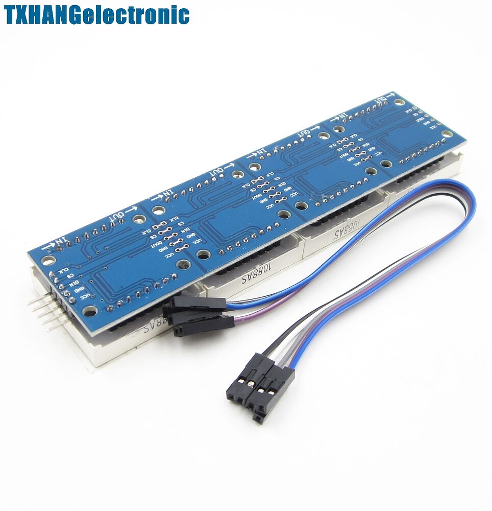 Mega 2560 and 4 module MAX 7219 Dot Matrix Pinout problem or Program problem? - Programming ...