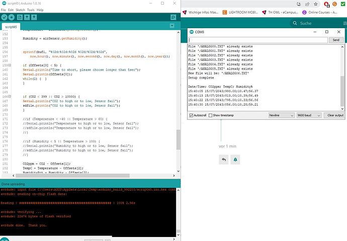 My Datalogger SCD30 code wont print values on Sd Card - SOLVED - Page 3 - Storage - Arduino Forum