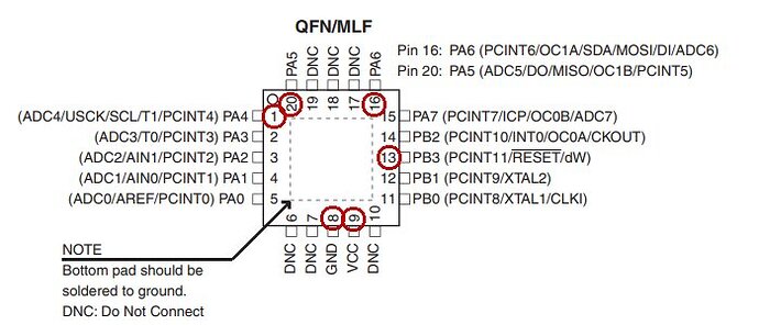 Can't program ATTINY84 (QFN20) with Arduino - 3rd Party Boards - Arduino Forum