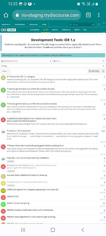 Proposal: Rename "Installation & Troubleshooting" category to "IDE 1.x" - Website and Forum ...