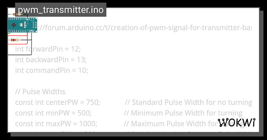 Creation of PWM signal for Transmitter based on Digital and Analog Input for an RC Car ...