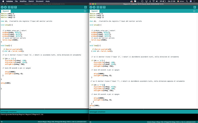 [RISOLTO] Problema con ARDUINO MEGA e L298N - Software - Arduino Forum