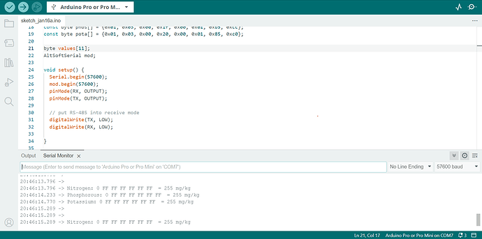 Connecting npk sensor to arduino pro mini - Page 2 - Networking, Protocols, and Devices ...