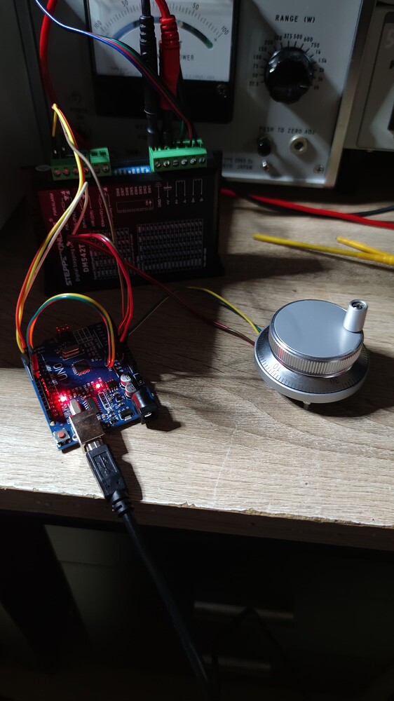 Direct control of a stepper motor using a CNC Jog Wheel and 2 limit Switches - Programming ...