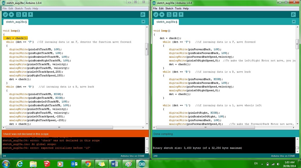 'check' was not declared in this scope issue - Programming Questions ...