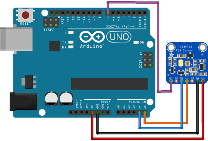 Uso de 2 sensores tcs34725 (de rgb) no arduino MEGA - Português ...