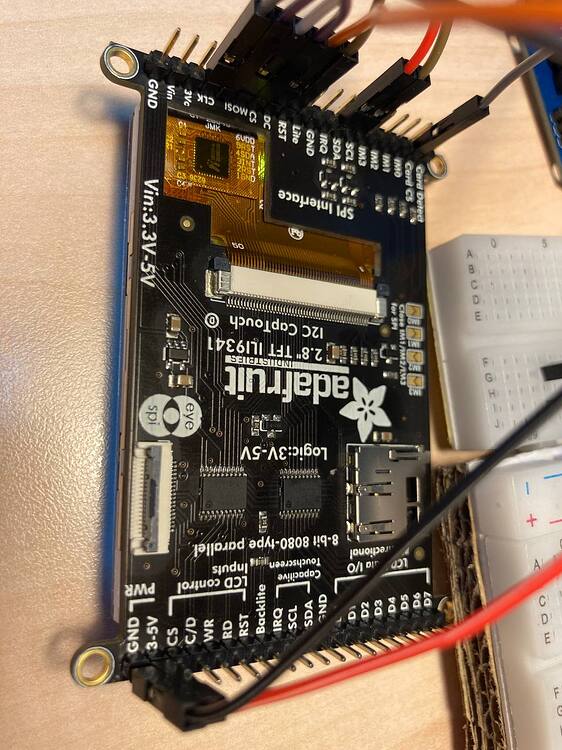 Schermo sempre bianco TFT LCD Capacitivo ILI9341 Adafruit - Hardware - Arduino Forum