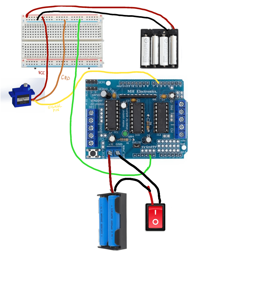 Servo motor wirings on L293d withe external power - Motors, Mechanics, Power and CNC - Arduino Forum