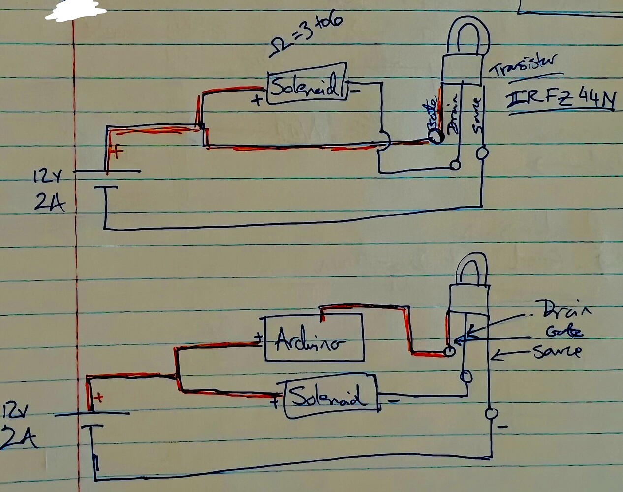 Transistor and solenoid and arduino not acting as expected - General Guidance - Arduino Forum
