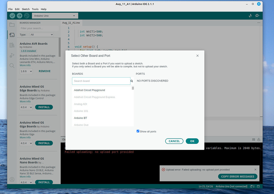Serial port not shown - - Programming - Arduino Forum