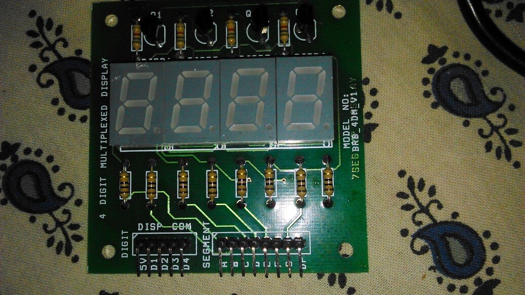 How to connect a 4 Digit 7 Segment Multiplexed LED display to Arduino ...