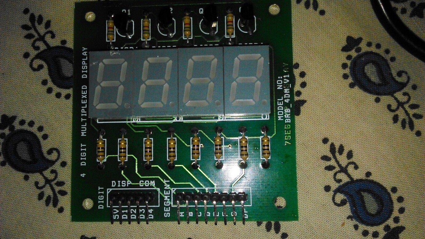How to connect a 4 Digit 7 Segment Multiplexed LED display to Arduino UNO?? - General ...