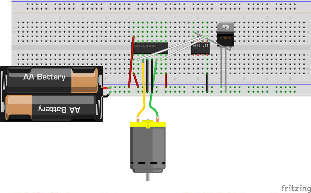 attiny85 and H-Bridge SN754410 voltage - Programming - Arduino Forum