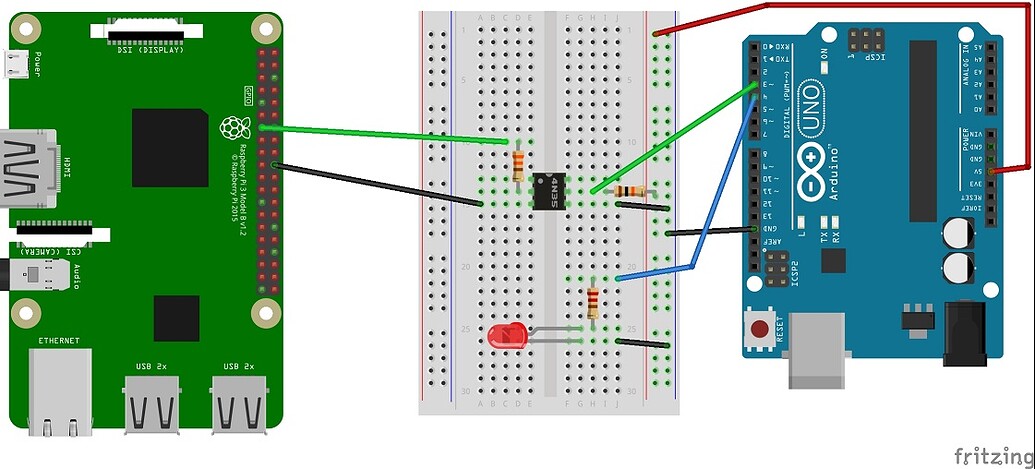 Blinking an LED from a Raspberry Pi GPIO signal - LEDs and Multiplexing ...