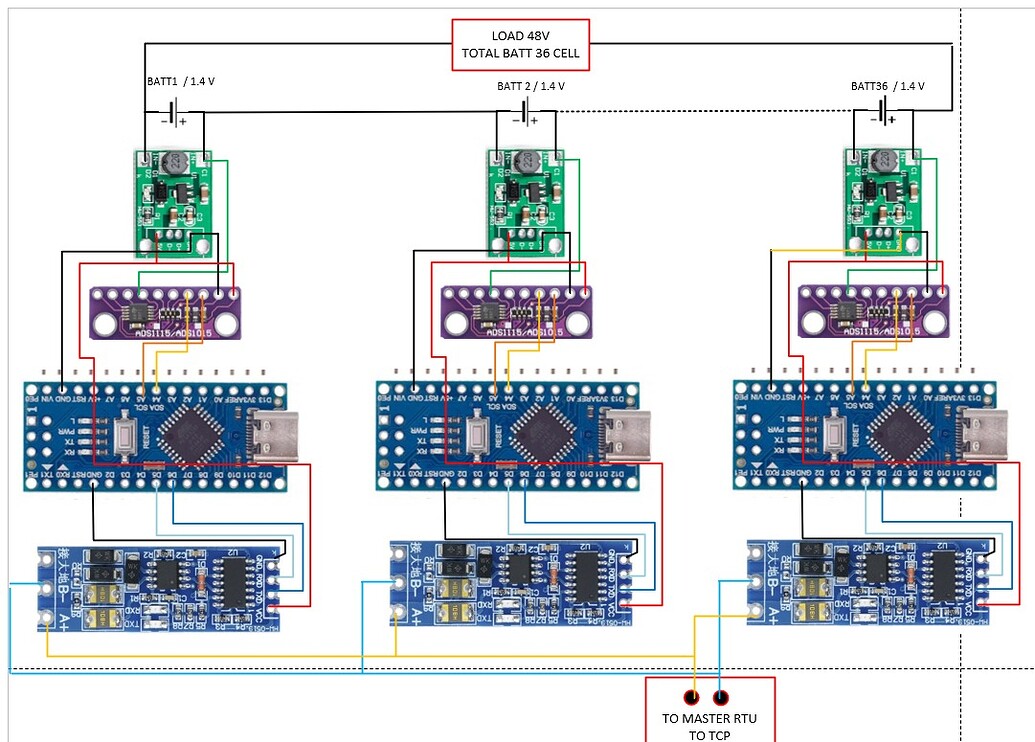 Multicell Voltage Monitoring with Modbus RTU RS485 - General Guidance - Arduino Forum