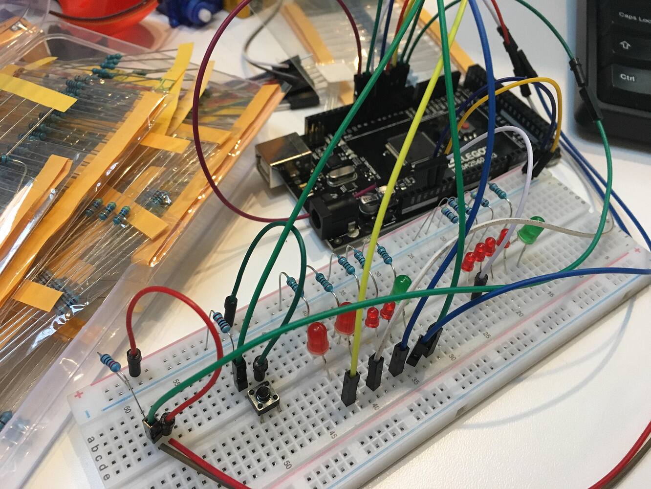 controlling different sets of LEDs with different buttons - LEDs and ...