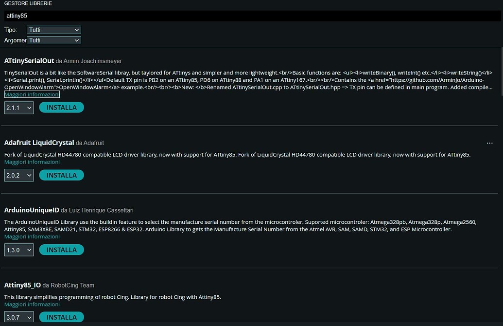 Errore caricamento bootloader per Attiny85 con ArduinoUno - Software ...